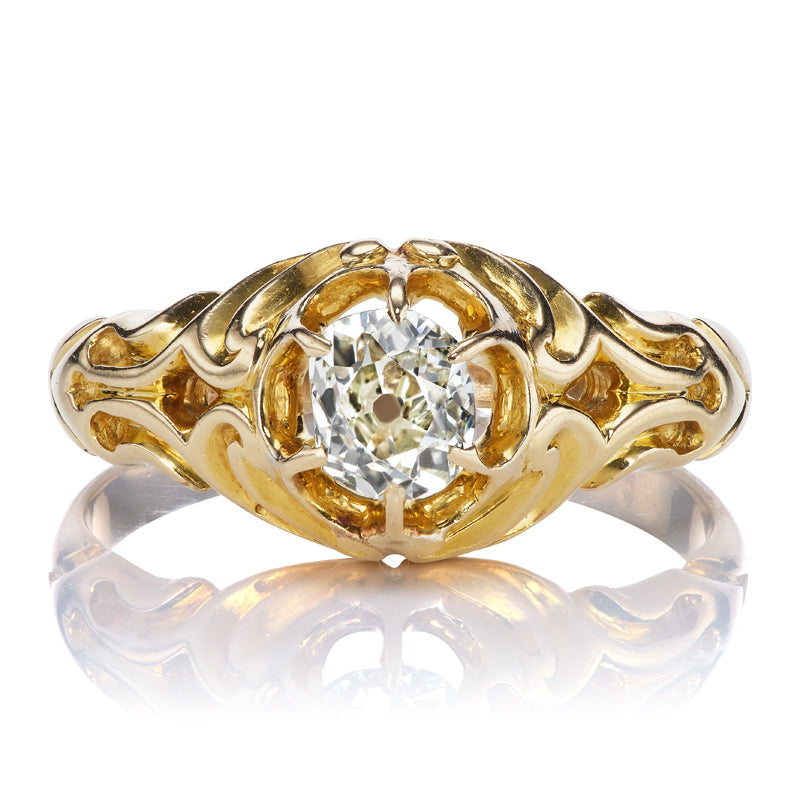 OMC Diamond Ring with Intricate Swirling Filigree – Andria Barboné Jewelry