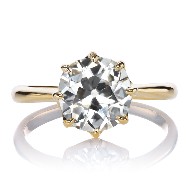 Solitaire 2 Carat Old Mine Cut Diamond Ring – Andria Barboné Jewelry