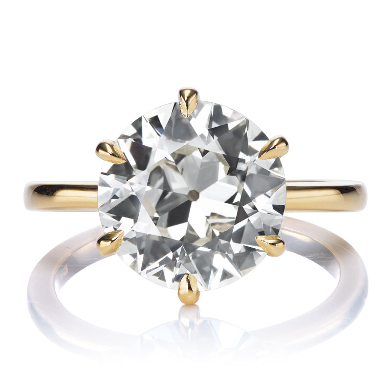 4.26 Carat Transitional Cut Diamond 6 Prong Solitaire Engagement Ring ...